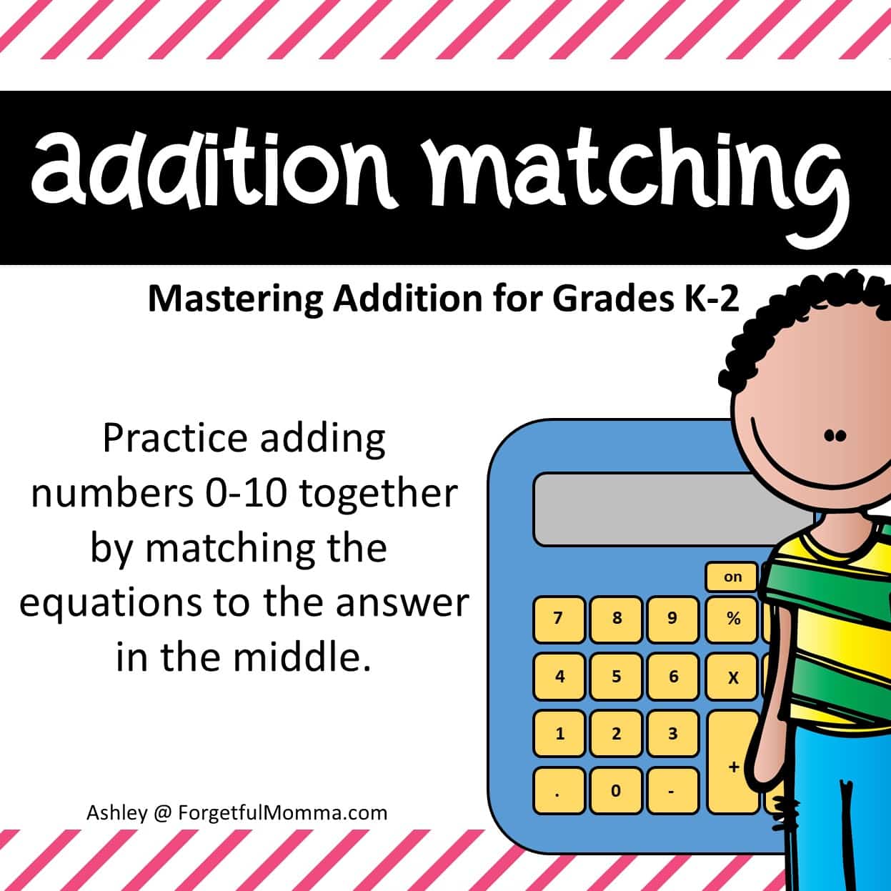 Addition Matching for Lower Numbers - Forgetful Momma Shop