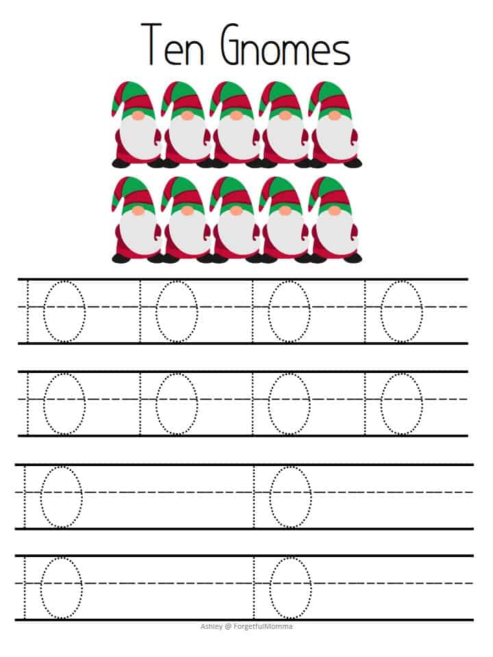 Christmas Gnome Counting - Forgetful Momma Shop