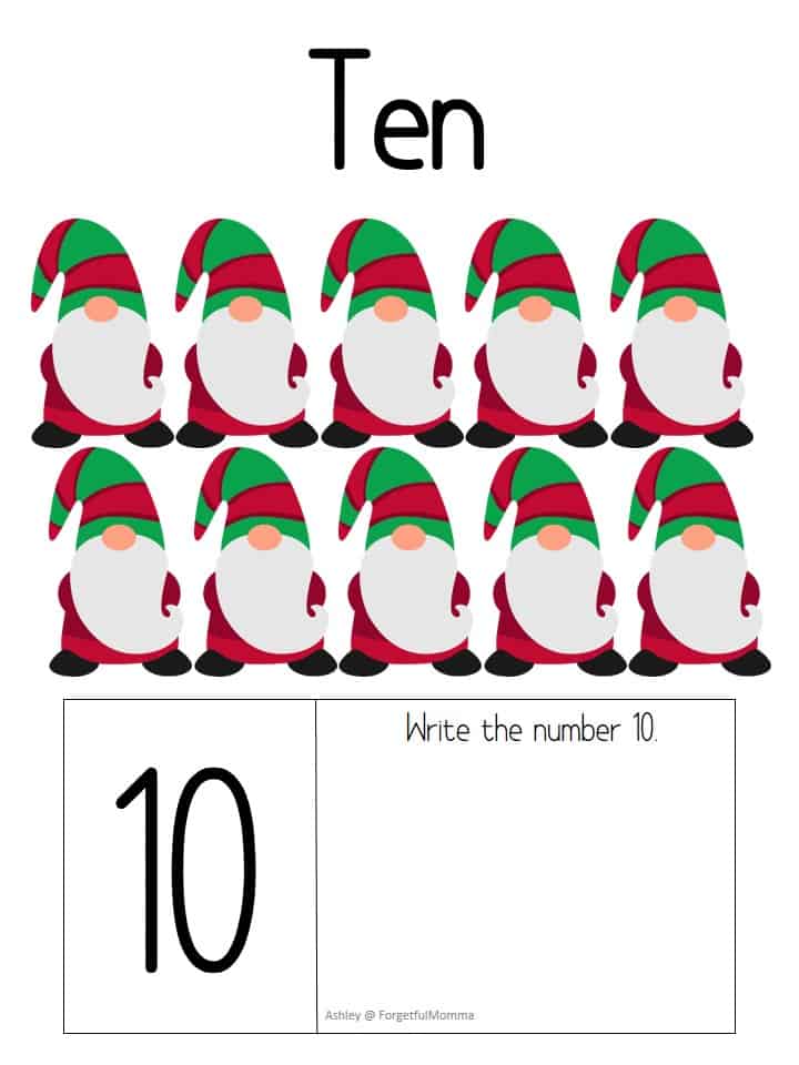 Christmas Gnome Counting - Forgetful Momma Shop