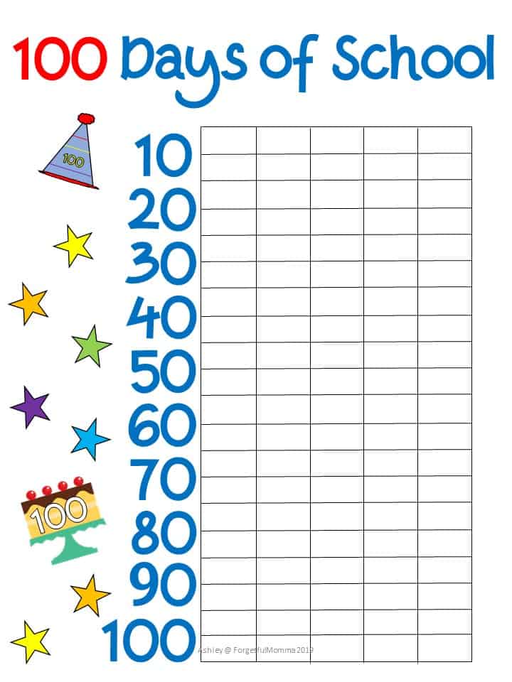 Countdown to 100 Days of School + 180 Days - Forgetful Momma Shop