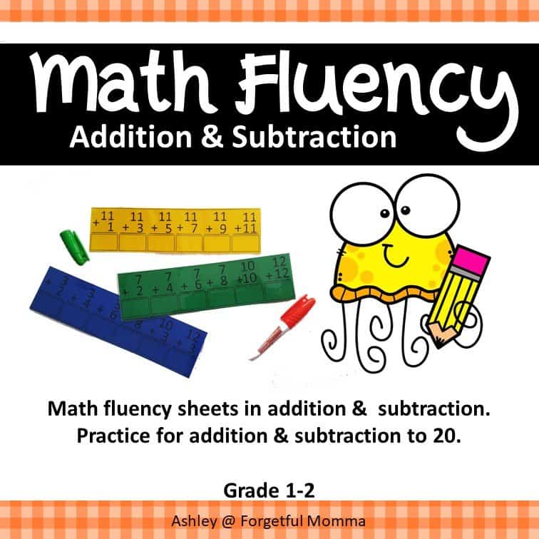 Math Fluency - Math Practice to 20 - Forgetful Momma Shop