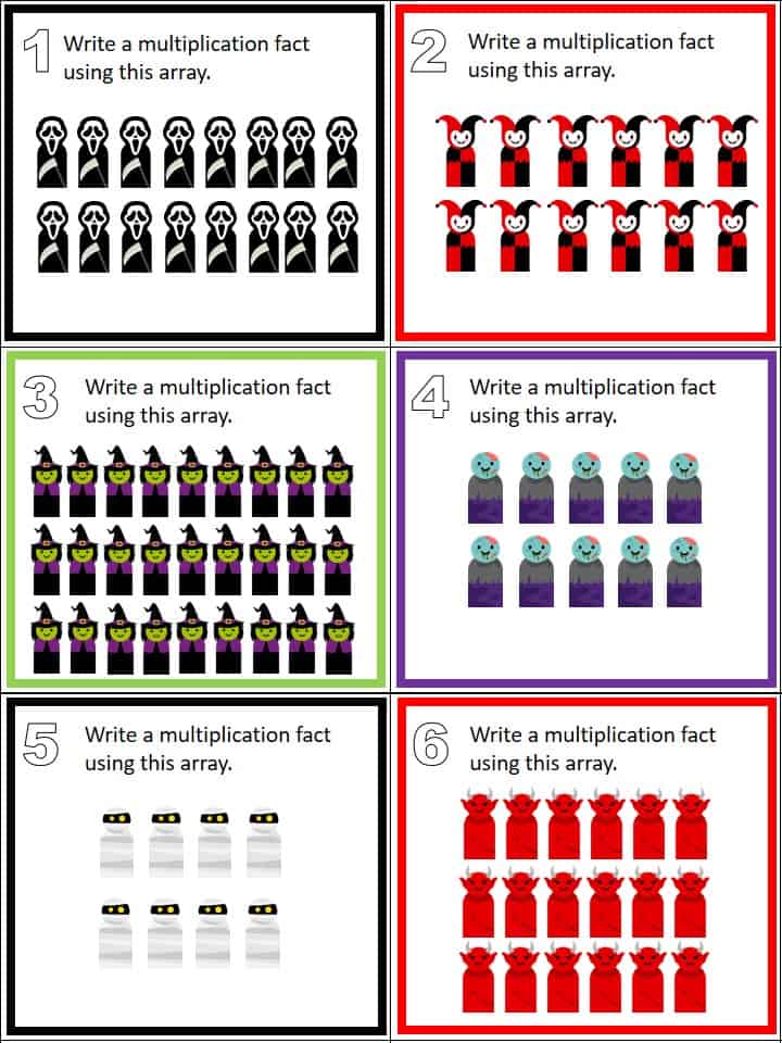 Multiplication Array - Halloween - Forgetful Momma Shop