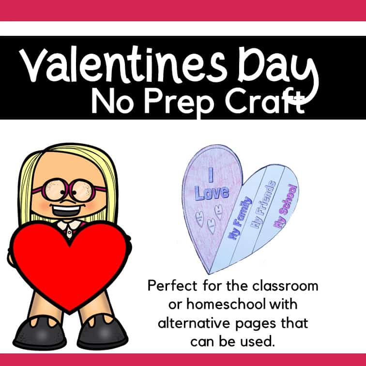 Valentine's Day Heart Craft - Flap Book - Forgetful Momma Shop
