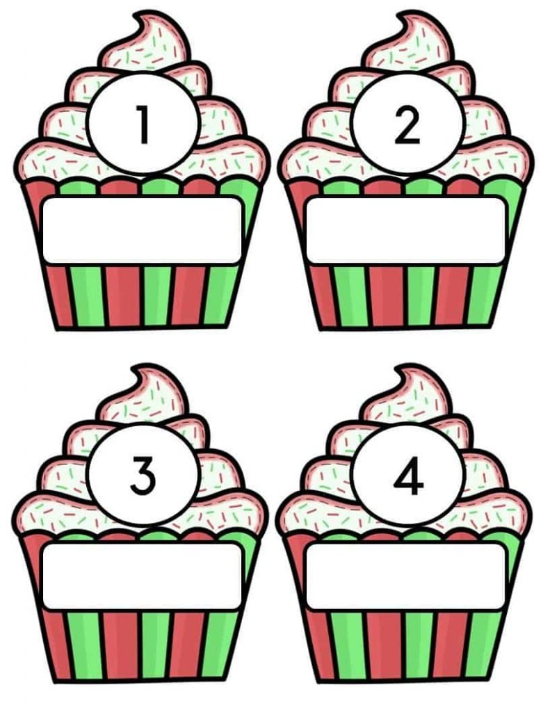 English & French Number Matching Cupcakes - Forgetful Momma Shop