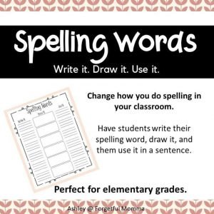 Spelling Words - Forgetful Momma Shop