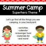 Backyard Summer Camp: Superhero Theme - Forgetful Momma Shop