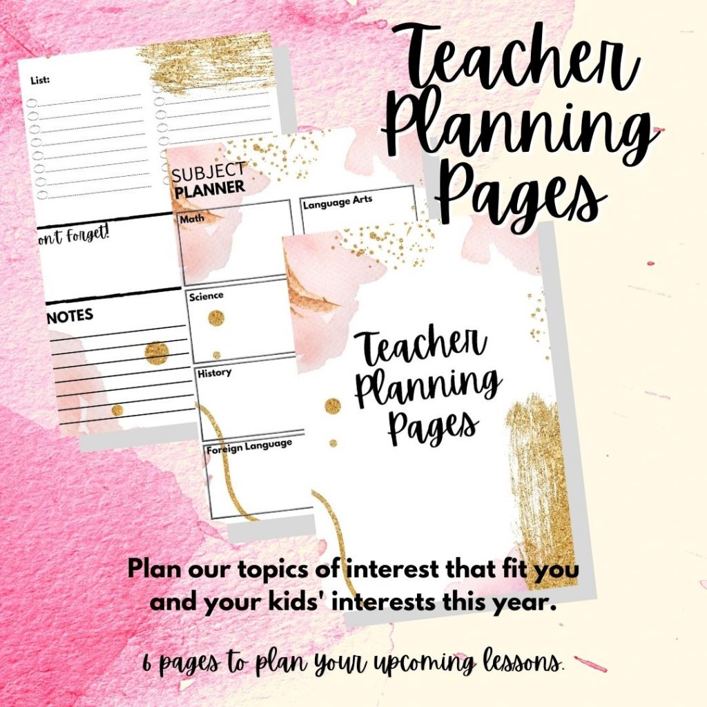 Teacher Planning Pages - Forgetful Momma Shop