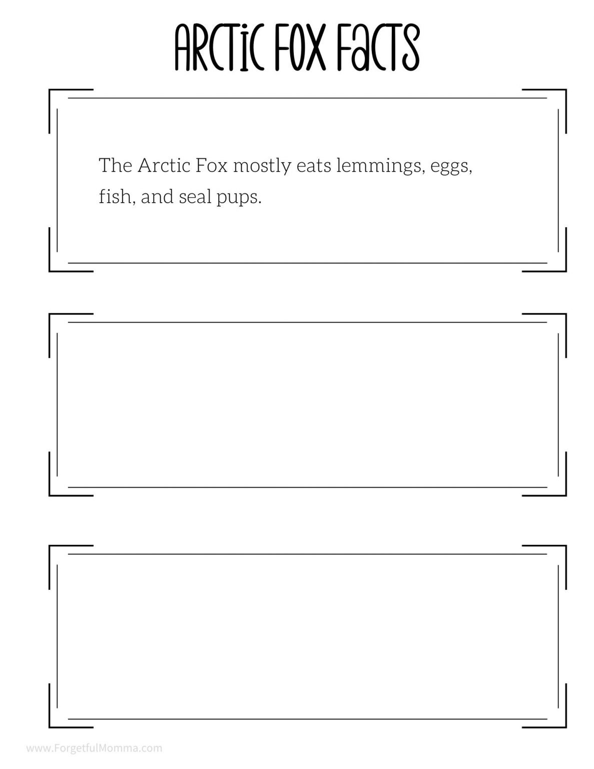 Mini Unit Studies on Arctic Foxes for Kids - Forgetful Momma Shop