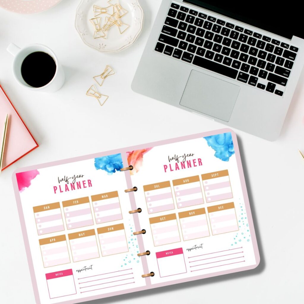 Watercolor Homeschool Planner - Forgetful Momma Shop